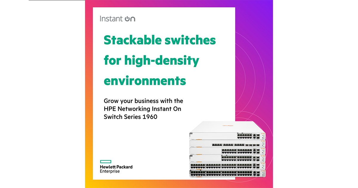 Stack the HPE Networking Instant On Switch Series 1960 as high or low ...